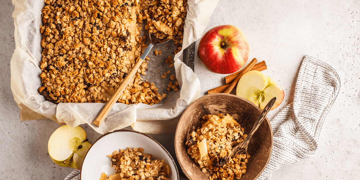 Healthy apple Crumble- Healthy Dessert recipe - Flex 'n Shift